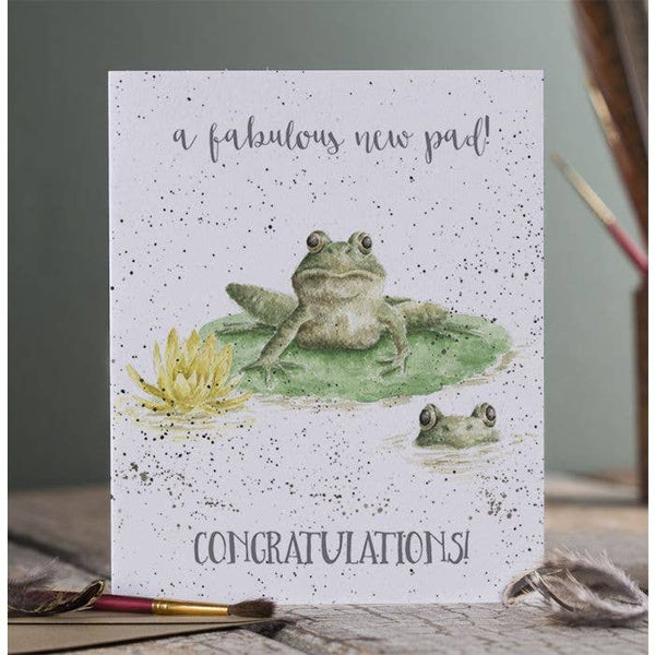 New Pad New Pad - Frog Illustrated Congratulations Card - One Amazing ...
