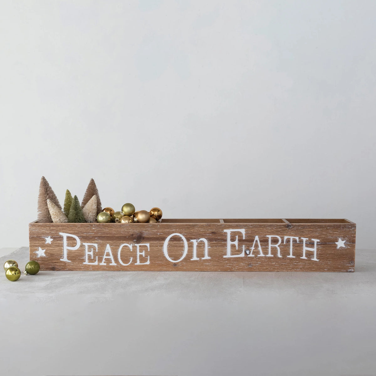 Peace On Earth Fir Wood Container with 5 Sections – One Amazing Find ...